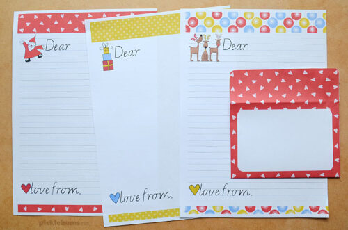 Christmas Letter Writing Set for Kids - Free Printable - Picklebums