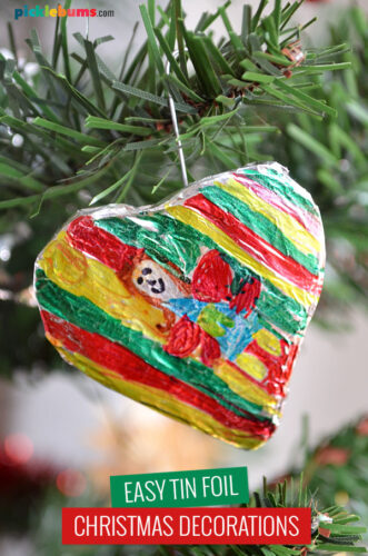 Easy Tin Foil Christmas Decorations - Picklebums