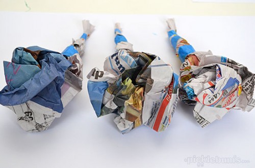 Printing With Newspaper - Picklebums