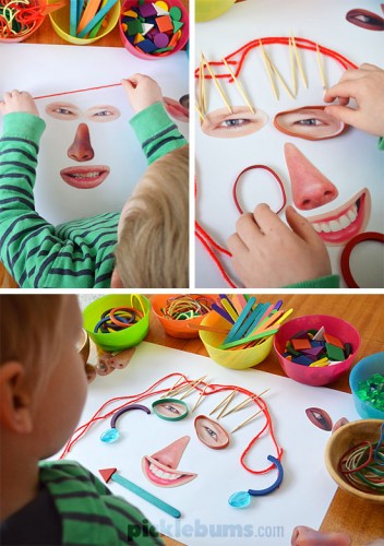 Printable Face Parts Cutouts for Loose Parts Play - Picklebums
