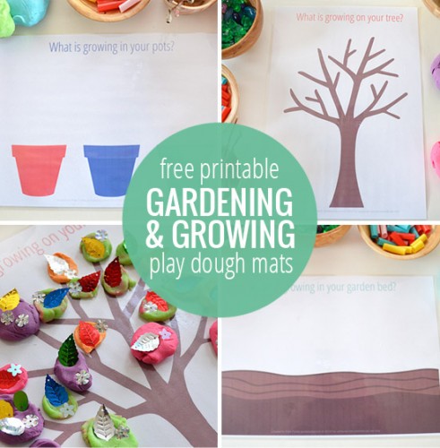 Gardening and Growing - Free Printable Garden Play Dough Mats