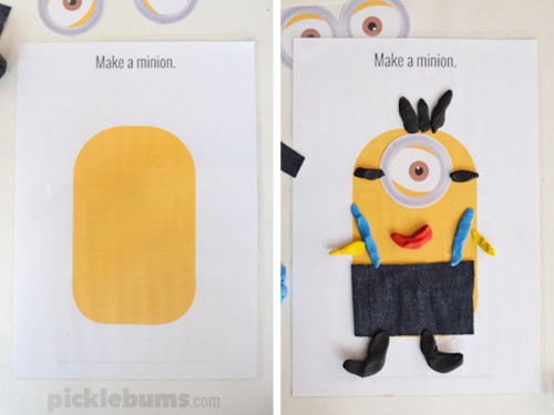 Make a Minion! Free Printable Minion Play Dough Mats - Picklebums