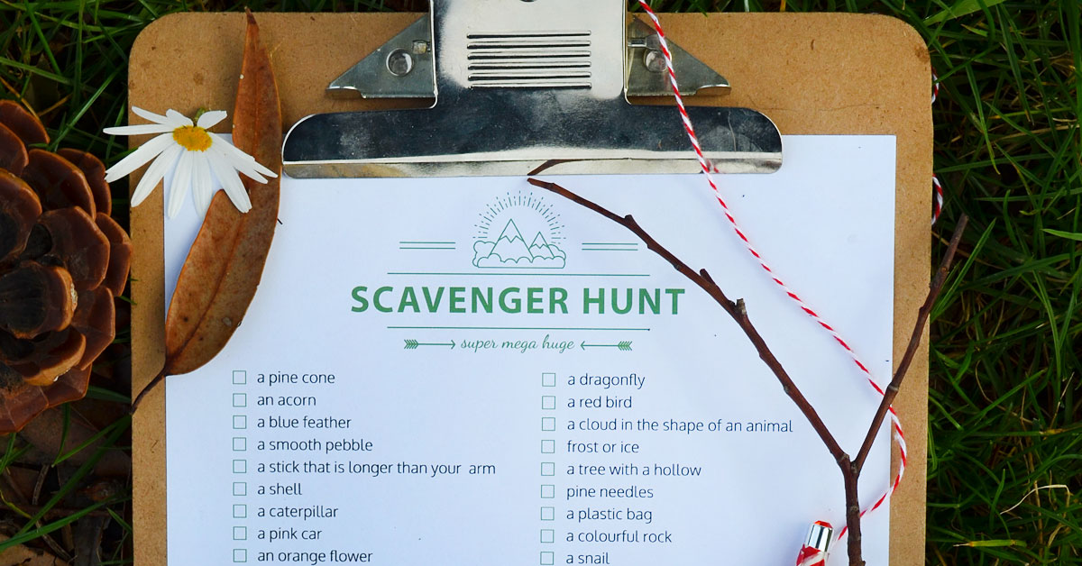 Play Outside All Year Round - Mega Scavenger Hunt - Picklebums