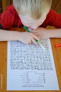 Free Printable Summer Find and Colour Activity - Picklebums