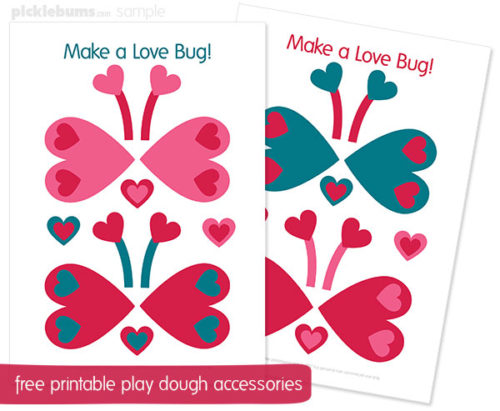 Love Bug Play Dough - Free Printable. - Picklebums