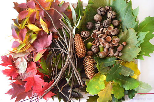 Leaf Faces - An easy, low-mess, nature craft - Picklebums