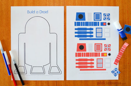 Build a Droid - Star Wars Party Printable - Picklebums