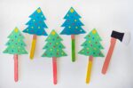 Five Little Christmas Trees Song - free printable puppets - Picklebums