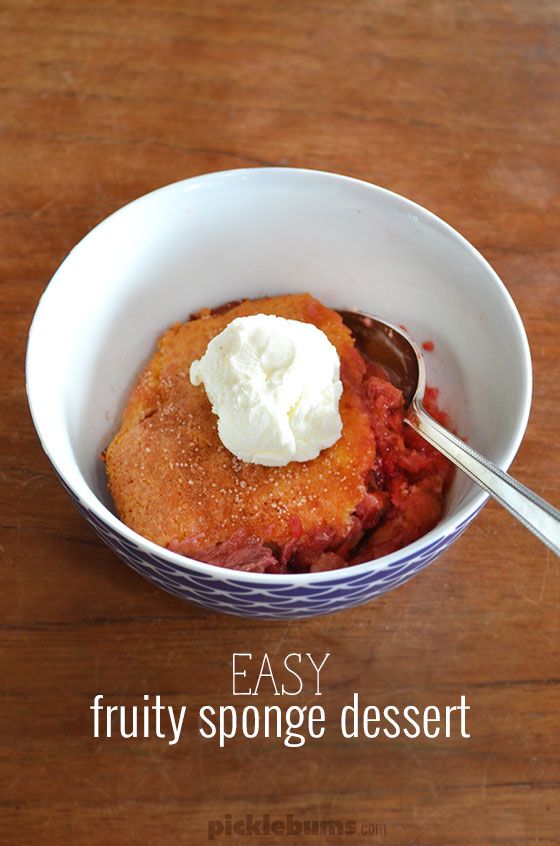 Family Food - Fruit Sponge Dessert. - Picklebums