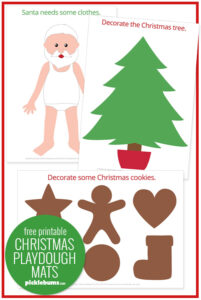 Free Printable Christmas Play Dough Mats - Picklebums