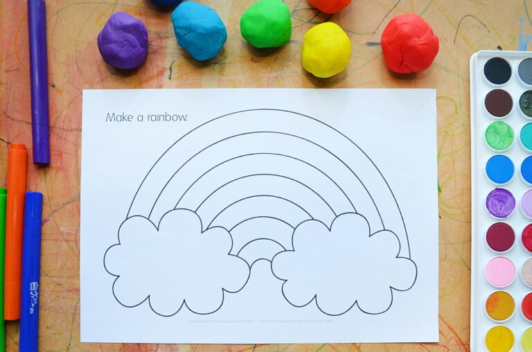 Printable Rainbow Templates plus Five Fun Ways to Use Them.