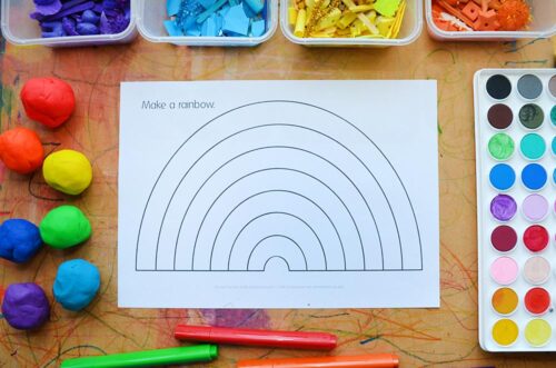 Printable Rainbow Templates plus Five Fun Ways to Use Them.