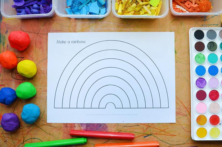 Printable Rainbow Templates plus Five Fun Ways to Use Them.