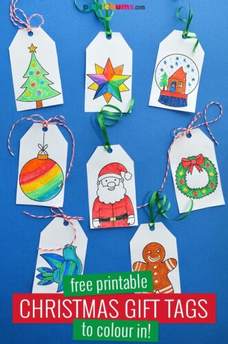 Free Printable Christmas Gift Tags to Colour. - Picklebums