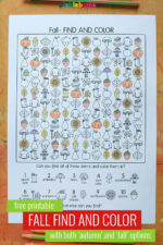 I Spy Fall Find and Color Activity Page - Picklebums