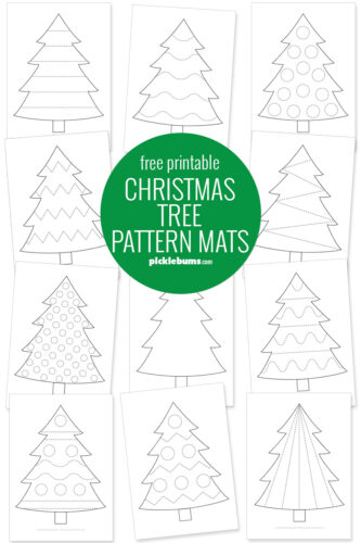 Christmas Tree Pattern Mats - Picklebums