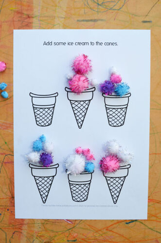 Ice Cream Cone Drawing and Coloring Page Printable. - Picklebums