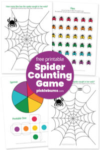 Spider Counting Game - Free Printable - Picklebums