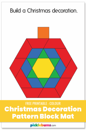 Free Printable Christmas Pattern Block Mats - Picklebums