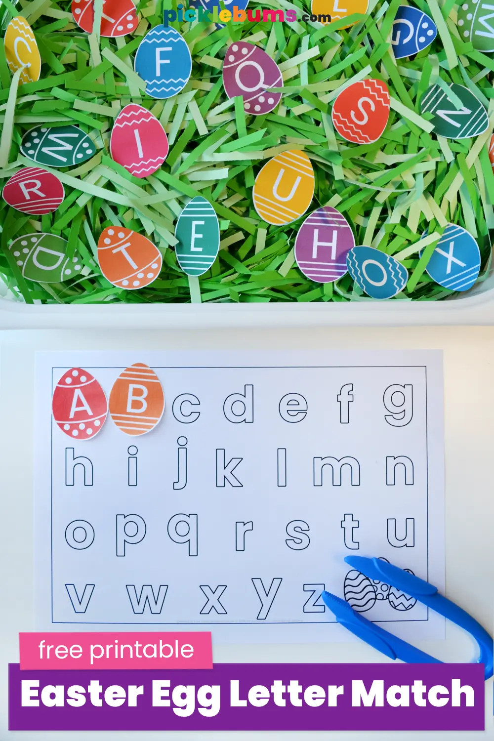 Easter Egg Alphabet Matching - Free Printable - Picklebums