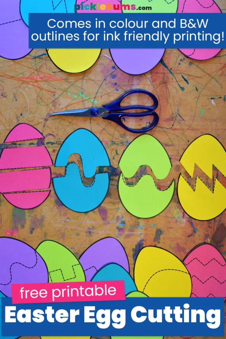 Easter Cutting Practice - Free Printable - Picklebums